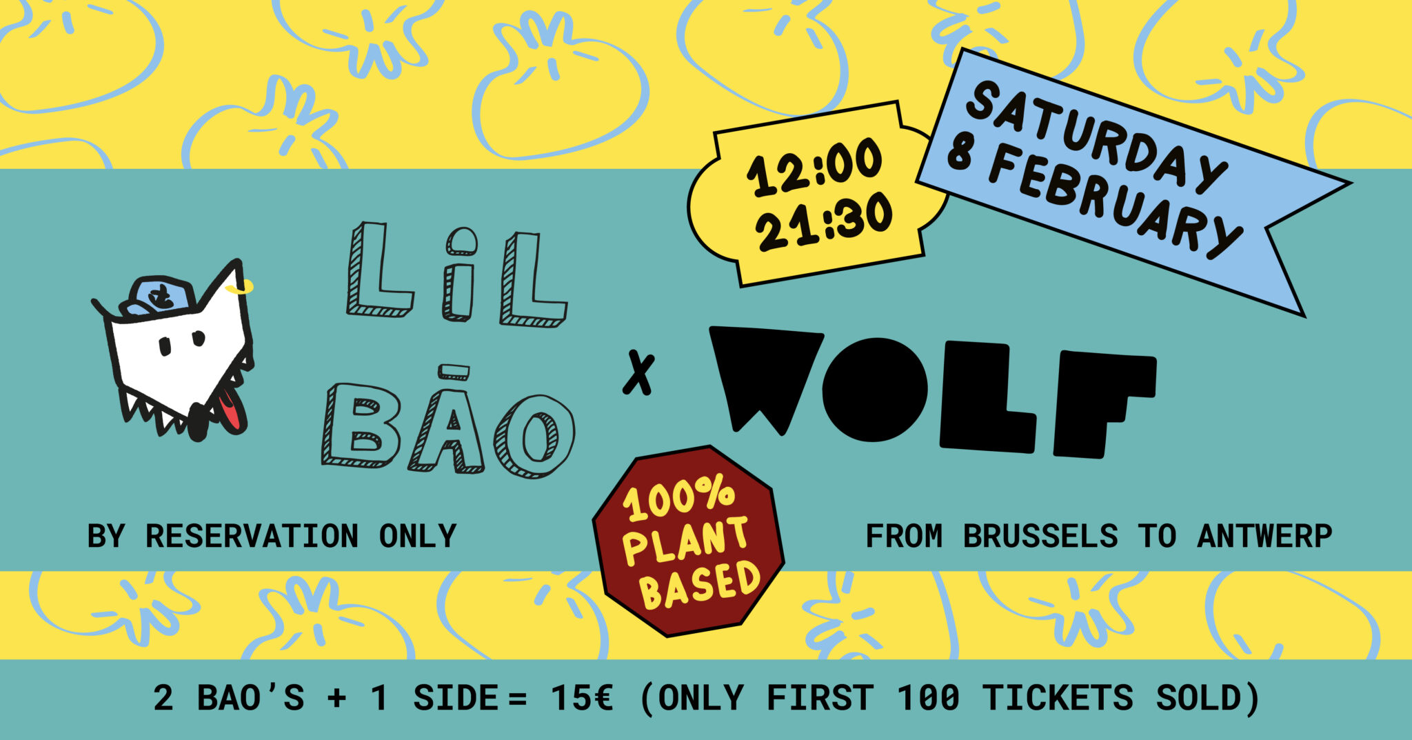 Wolf Sharing Food Market Antwerp